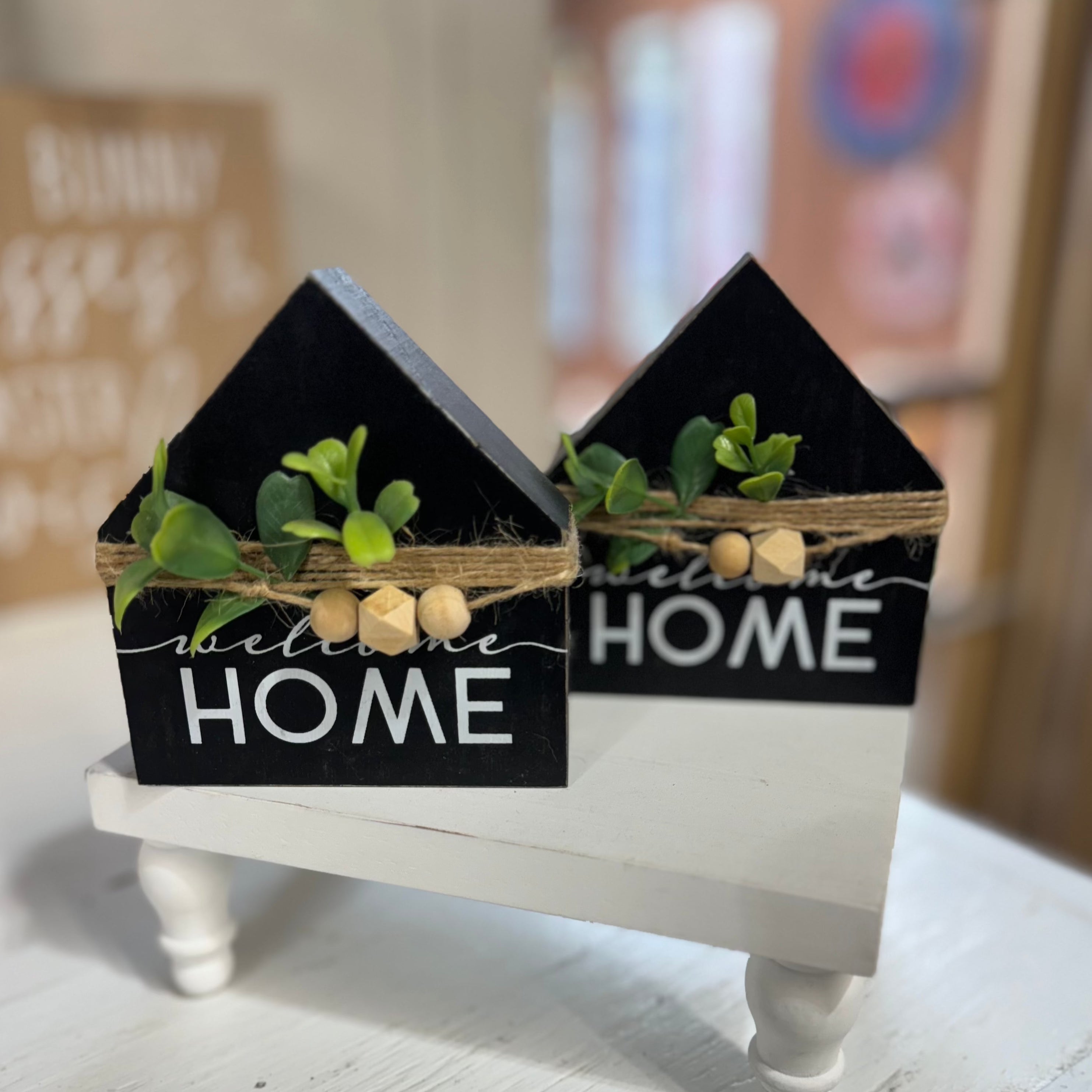 Welcome Home House Shaped Sign – Hilltop Nursery